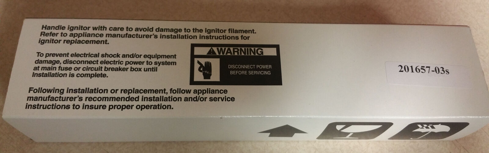 GOODMAN HOT SURFACE IGNITOR 201657-03S / 20165703 OEM WARRANTY ...