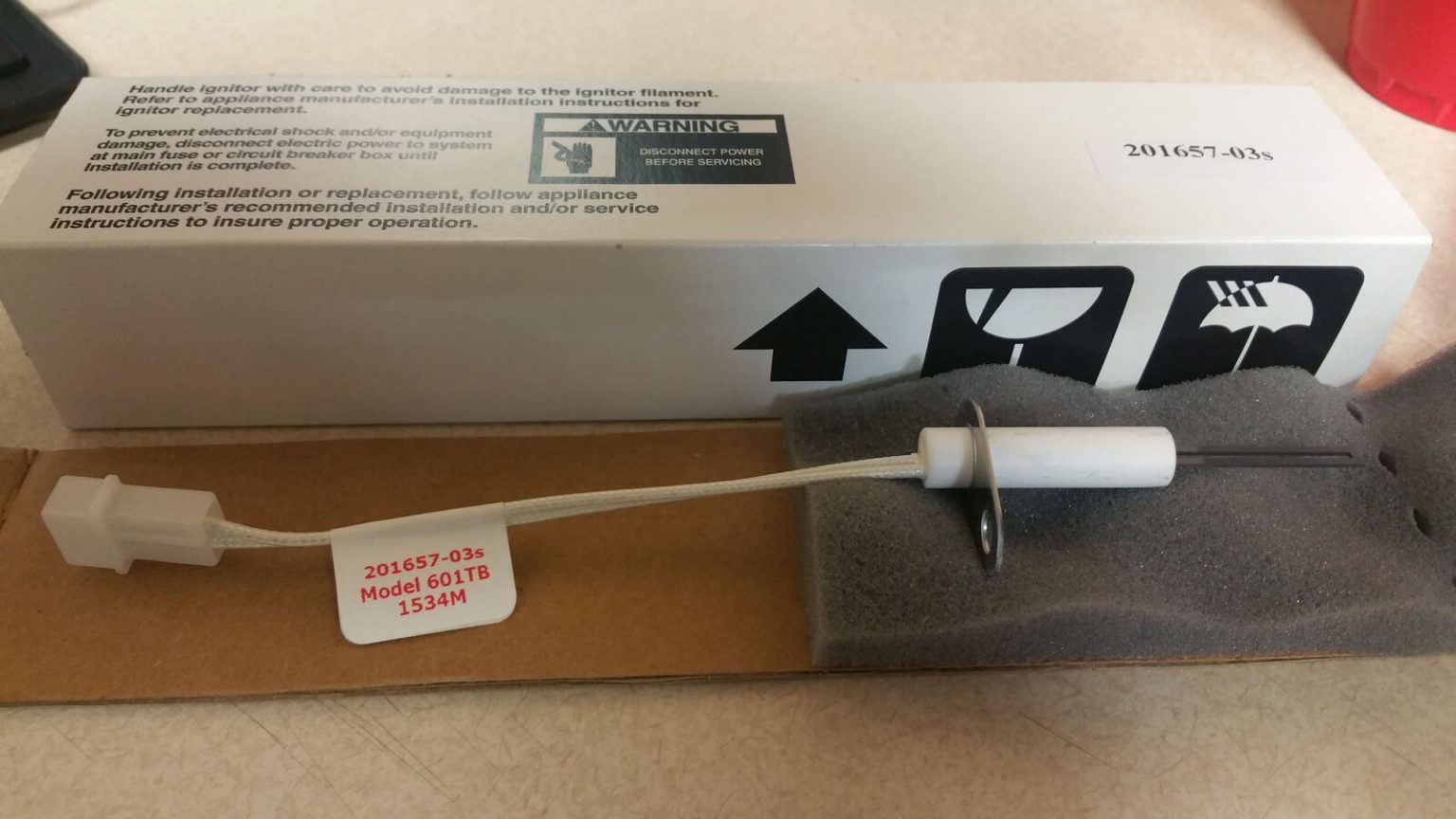 GOODMAN HOT SURFACE IGNITOR 201657-03S / 20165703 OEM WARRANTY ...