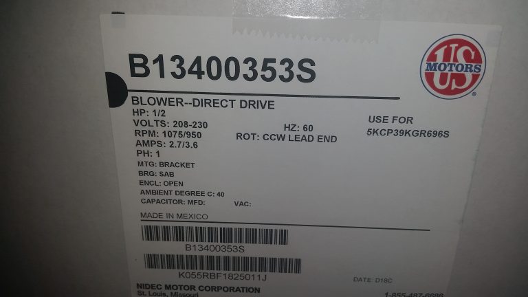 NEW OEM GOODMAN AMANA BLOWER MOTOR B13400353S REPLACES B13400353 OEM ...